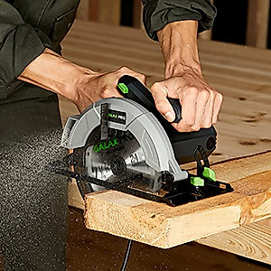 GALAX PRO Circular Saw 5800 RPM Hand-Held Cord Circular Saw, 10 Amp with 7-1/4 Inch Blade, Adjustable Cutting Depth (1-5/8" to 2-1/2") for Wood and Logs Cutting
