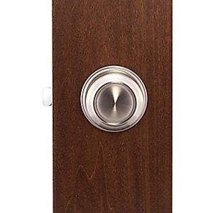 Copper Creek CK2020SS Colonial Door Knob, Passage Function, 1 Pack, Satin Stainless & Prime-Line E 2457 Satin Nickel, Dead Latch Door Strike (2 Pack)