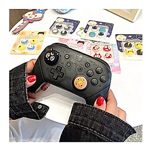 PERFECTSIGHT 4 PCS Cute Thumb Grip Caps for PS5/PS4/Xbox One (Series X, S)/NS Switch Pro Controller, Anime Magic Moon Analog Stick Grips Thumbsticks, 3D Kawaii Silicone Joystick Button Covers (Luna)
