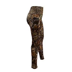 Women's Realtree Edge Full Camo High Waist Leggings for Sports, Yoga, Gym, Lifestyle, Hunting, Fishing, Outdoor Adventures, Full Length, XX-Large
