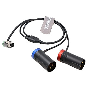 SZRMCC Low-Profile TA5F Mini XLR 5 pin to Dual XLR 3 Pin Audio Cable for Zaxcom QRX Field Mixer recorders Sound Devices 633 664 688 788T