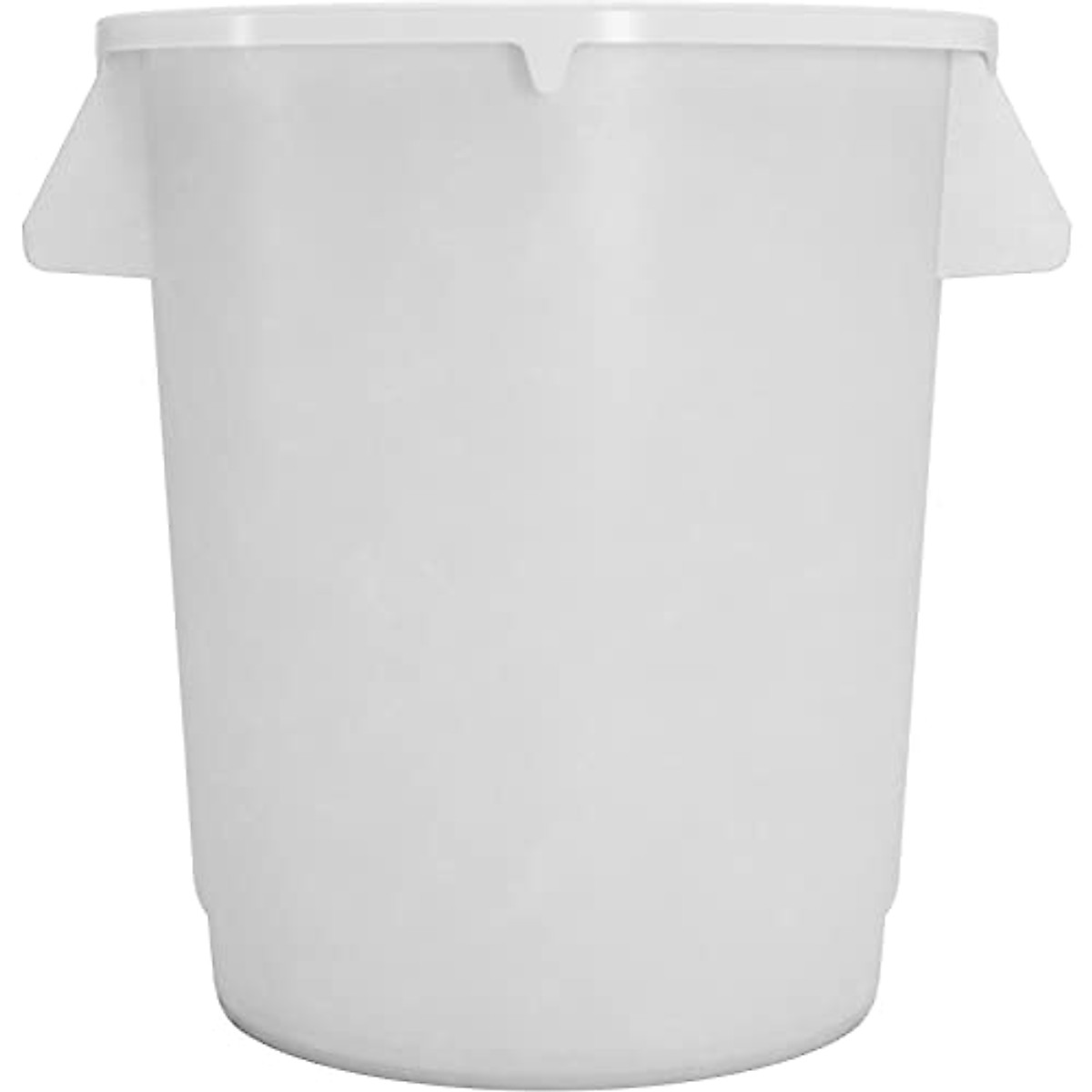 Carlisle FoodService Products Bronco White 10 Gallon Round Waste Bin Trash Container - 84101002 - Pack of 6