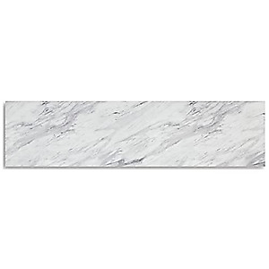 Signature Design by Ashley Donnesta Contemporary Faux Carrara Marble TV Stand Fits TVs up to 62" with Center Shelf, Black & White