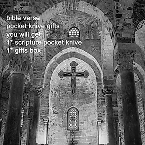 MRSLYFQH Christian Scripture Gifts Pocket Knive,Engraved Bible Verse Catholic Confirmation Baptism Gifts,Personalized Pastor Gifts (Confirmed in christ)