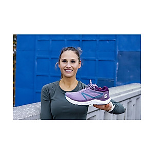Topo Athletic Women's Magnifly 4 Comfortable Cushioned Durable 0MM Drop Road Running Shoes, Athletic Shoes for Road Running, Mauve/Navy, Size 8