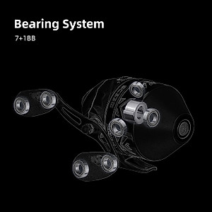 RUNCL Spincast Fishing Reel, Upgrade No-Rust Push Button Casting Design, 4.0:1 Gear Ratio, 17.5 LB Max Drag, Reversible Handle for Left/Right, includes Monofilament Line, Gift for Fishing Lover