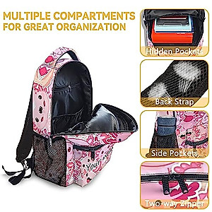 KNOWPHST Personalized axolotl Backpacks for Girls, Boys - 16 Inch Cute Backpack for School - Pink, Large Capacity, Durable, Lightweight Bookbag for Kids Travel