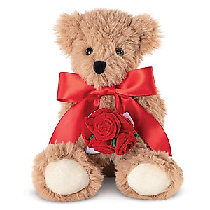 Vermont Teddy Bear I Love You Teddy Bear - Bear Plush Rose Bouquet 13 Inch