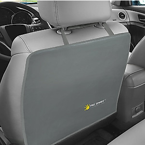 TIKE SMART Luxury Clean-Edge Kick Mat - Seat Back Protector and Seat Cover with Invisible Strap and Stiff Edging (1 Mat)