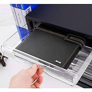 Flat File Cabinet, 5-Layer Plastic Locker, Data Drawer File Cabinet for Home Office Color: Black