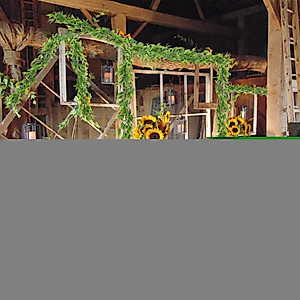 HUAESIN 3Pcs Artificial Eucalyptus Garland Faux Greenery Garland Fake Hanging Vines for Wall Wedding Table Centerpiece Backdrop Home Party Spring Decor 70.8inch