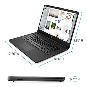 HP Pavilion 14" HD Laptop Computer, AMD Athlon Silver 3050U up to 3.2 GHz (Beats i3-7100U), 16GB DDR4, 512GB SSD, Webcam, USB-C, HDMI, Bluetooth, Black, Windows 10 S, TiTac Accessory