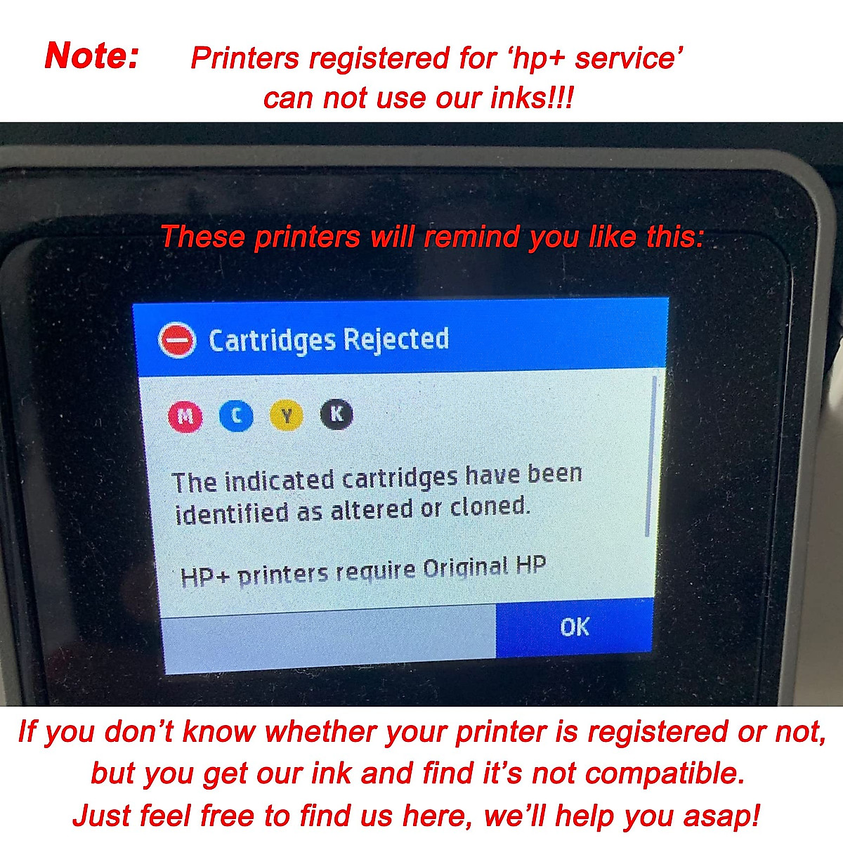 Upgraded 910XL Ink Cartridges Combo Pack High Yield, Compatible with HP OfficeJet 8010 8020 8030 Series Printers, Replace 910 910XL 916 916XL, Black Cyan Magenta Yellow