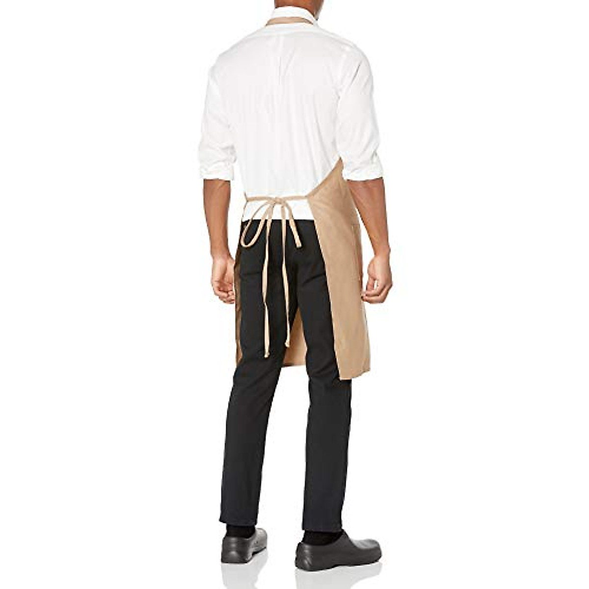 Uncommon Threads Unisex Bib Apron 3 Pockets, Khaki, One Size