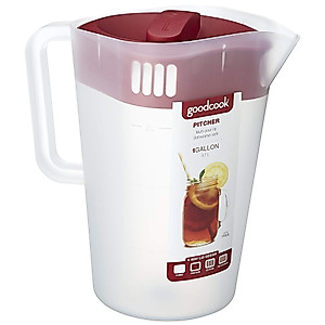 GoodCook 1 Gallon Pitcher with 4 Way Lid, Made Without BPA