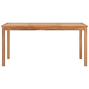 REWIS 5 Piece Patio Dining Set Solid Teak Outdoor Dining Table Outdoor Patio Set Outdoor Dining Furniture Patio Dining Sets Wood 3059939