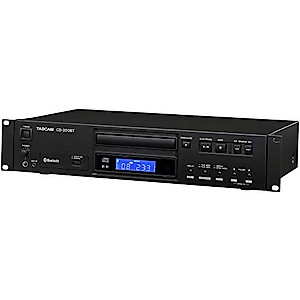 Tascam CD-200BT Rackmount Professional CD Player with Bluetooth Wireless & Hosa CPR-202 Dual 1/4" TS to Dual RCA Stereo Interconnect Cable, 2 Meters