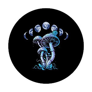 Mushroom Mystical Mycology Shrooms Moon Phases Cottagecore PopSockets PopGrip: Swappable Grip for Phones & Tablets