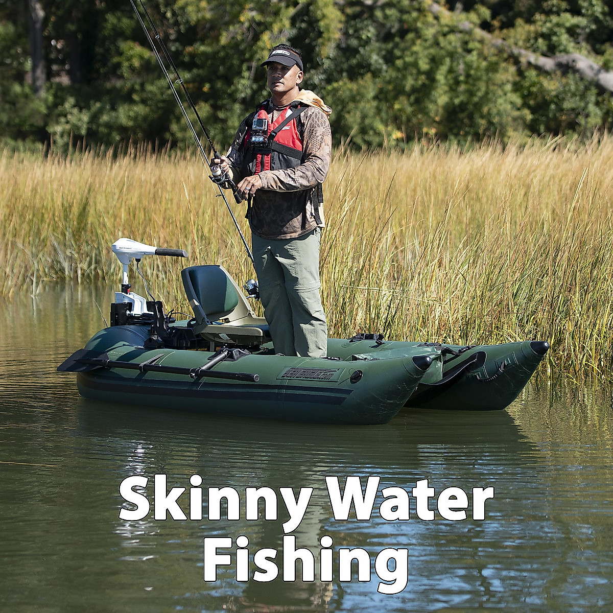 Sea Eagle 285 Inflatable Frameless Fishing Pontoon Boat - Pro Package