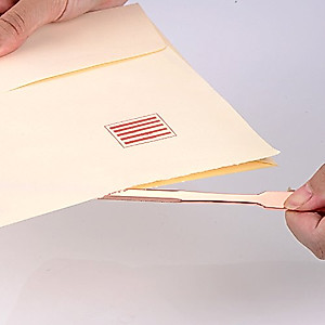 Outus 2 Pack Letter Openers Envelope Opener Stainless Steel Hand Letter Envelope Knife Lightweight Envelope Slitter (Rose Gold)
