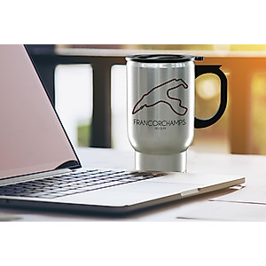 Francorchamps Coffee Mug , Francorchamps F1 Coffee Mugs , Belgium F1 Course Map , Best F1 Course Map Sporting , 14oz Travel Steel Mug F1 Map , F1 Gifts for Him & Her , Francorchamps Mug Souvenirs
