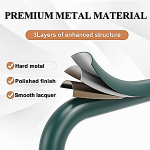 HBTower 4 Step Ladder with Handrails, Folding Step Stool Portable Steel Ladder for Adults for Home Kitchen Library Office, Green