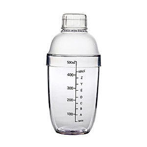 Plastic Martini Cocktail Shaker 530ml Wine Beverage Mixer Wine Shaker Cup Drink Mixer Barware Boston Bar Tool