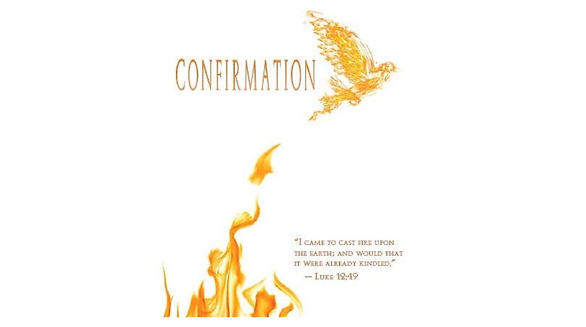 Dove of Fire Confirmation Card for Sacrament of Confirmation