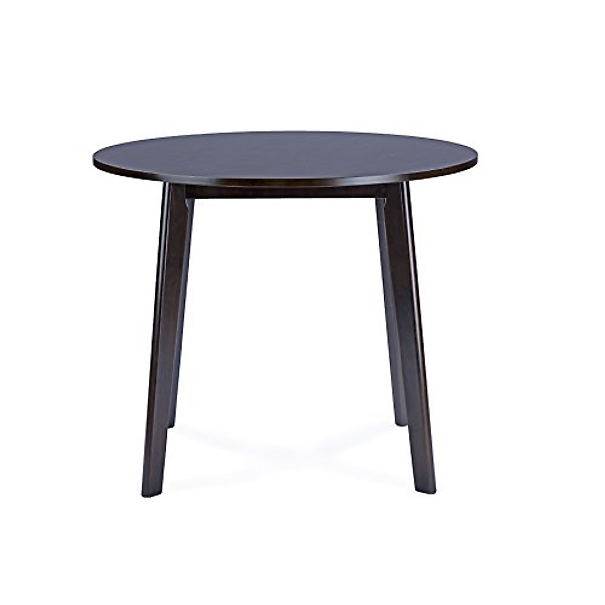 Baxton Studio Debbie Mid-Century Round Dining Table, Dark Brown