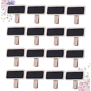 50pcs Mini Blackboard Wooden Clips Blackboard for Kids Message Board Small Blackboard