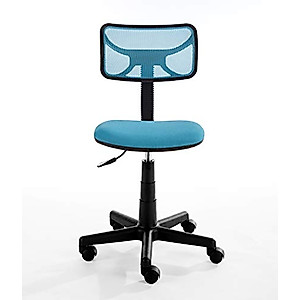 Urban Shop Swivel Mesh Desk Chair, Blue 20.86D x 22W x 33.46H in