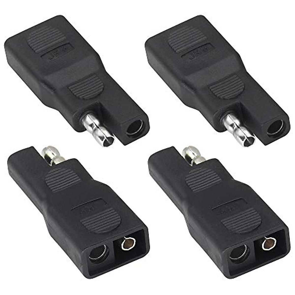 zdyCGTime SAE to SAE Polarity Reverse Adapter 2Pin SAE Connector Extension Solar Panel Power SAE Male to Female Plug Adapter Connectors,for Quick Disconnect Extension Cable(4Pack)