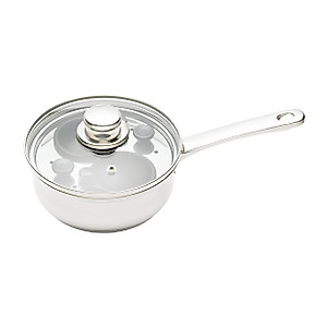 KitchenCraft KCCVPOACH2 2 Egg Poacher Pan in Gift Box, Non Stick and Induction Safe, Stainless Steel, 16 cm