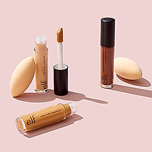 e.l.f. Cosmetics Camo Concealer Sponge, Makeup Sponge With Latex Free Foam & Dual-Pointed Ends For Blending, Vegan & Cruelty-Free, Flesh, 1 Count