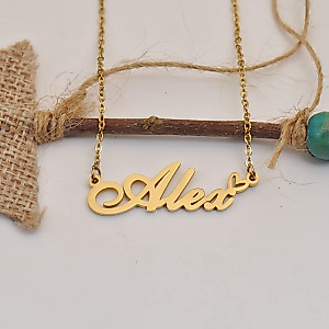 HUAN XUN Unique Name Necklace Gold with Heart Customized Jewelry Gifts for Women Danielle