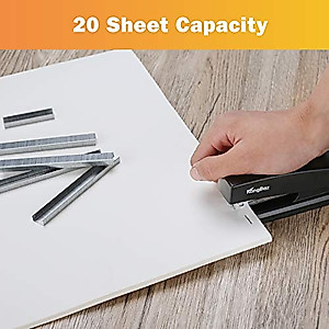 KangBaz 10,000 Staples, 26/6 Standard Staples for Staplers, 1/4 inch Length, 210 per Strip, Jam Free Chisel Point Staples, 10,000 Standard Staples for Stapler
