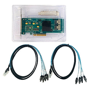 LSI 9201-8i RAID Controller Card 6G HBA FW P20 9211-8i IT Mode ZFS FreeNAS unRAID SAS PCI E Expander Card + 2*SFF-8087 SATA