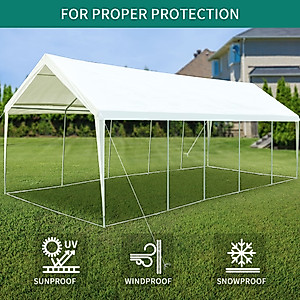 YITAHOME 16x32 ft Party Tent Heavy Duty Wedding Event Shelters Outdoor Upgraded Galvanized Canopy with Large White Roof, Removable Sidewalls & 3 Storage Bags