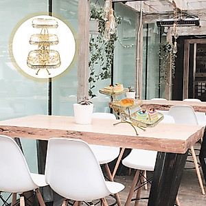 BESTOYARD 3 Tier Serving Stand European Style Glass Serving Platters Serving Trays for Snacks Appetizers Fruit Salad Cupcake Dessert Tea Party Display