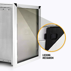 Extreme Dog Door Pure Aluminum Extra Large Dog Door for Wall, XL Pet Door for Wall with Sliding Lockout Panel, Expanding Box Tunnels, and Easy to Install Metal Frame for Big Dog Breeds and Cats