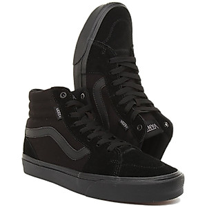 Vans Men's Hi-Top Trainers Sneaker, Suede Canvas Black Black, 12