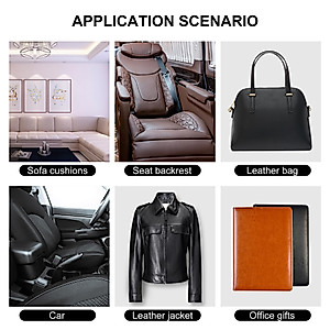 YAFLC Leather Repair Patch for Furniture, 4" x 63" Self Adhesive Leather Repair Kit Vinyl Repair Tape for Car Seat Sofa Jackets Couches Chair Black