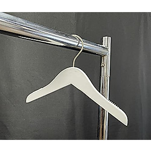 NAHANCO 10" Wooden Baby/Infant Hangers, Low Gloss White- 25/CTN.