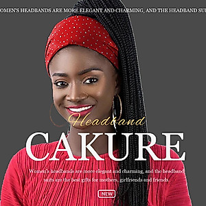 CAKURE Crystal Wide Headbands Rhinestone Head Bands Black Turban Headband Elastic African Head Wraps Sport Hair Bands for Women and Girls Pack of 3