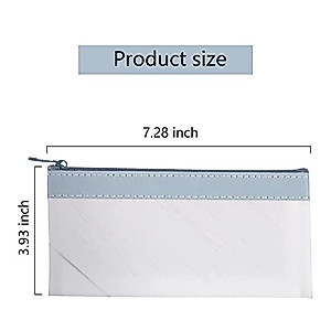 4Pcs Pencil Case Set Clear Pencil Storage Pouch Exam Pencil Ba with Zipper Makeup Cosmetics Bag for Women School and Office Supplies（Pink Green Beige White and Blue）