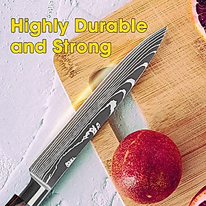 OWUYUXI Paring Knife 5.2 Inch, Small Kitchen Chefs Cooking Knife Made of Japanese Aus-10v Super Stainless Steel, Ultra Sharp Carving Knife With Gift Box