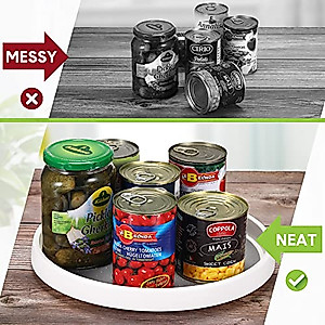 12 Pack Lazy Susan Turntable Organizer Cabinet for Cabinet 12 Inch Non Slip Lazy Susan Organizer 10 Inch Rotating Spice Rack Organizer Lazy Susan Turntable for Kitchen Countertop Cabinet Pantry