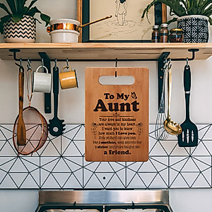 MY-ALVVAYS Aunt Gifts, Aunt Gifts from Niece, Gifts for Auntie, Best Aunt Ever Gifts, Aunt Birthday Gifts, Your Love and Kindness are Always in My Heart, Bamboo Cutting Board Gift, 7"x 11", MCB009