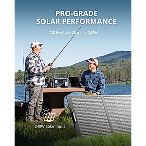 GROWATT Portable Power Station Generators: VITA550 Solar Generator (Solar Panel Optional) with 538Wh LiFePO4 Battery,1 Hour Fast Charging, 600W (1200W Surge) Output for Outdoor Camping/RVs/Home Use