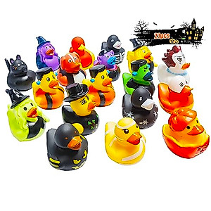 27 Pcs Halloween Party Favors Rubber Ducks,Baby Showers Accessories Jeep Bath Toys for Kids Halloween Decorations Trick or Treat Supplies Goodie Bag Fillers(Halloween)